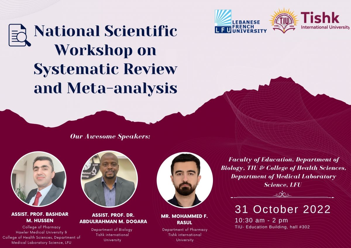 National Scientific Workshop on Systematic Review and Meta Analysis ...