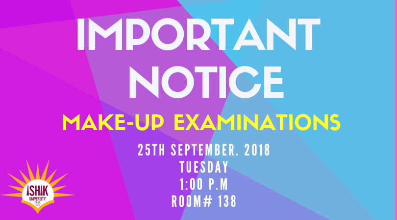 FRESHMEN-MAKE-UP EXAMINATIONS! | ELT Department TIU