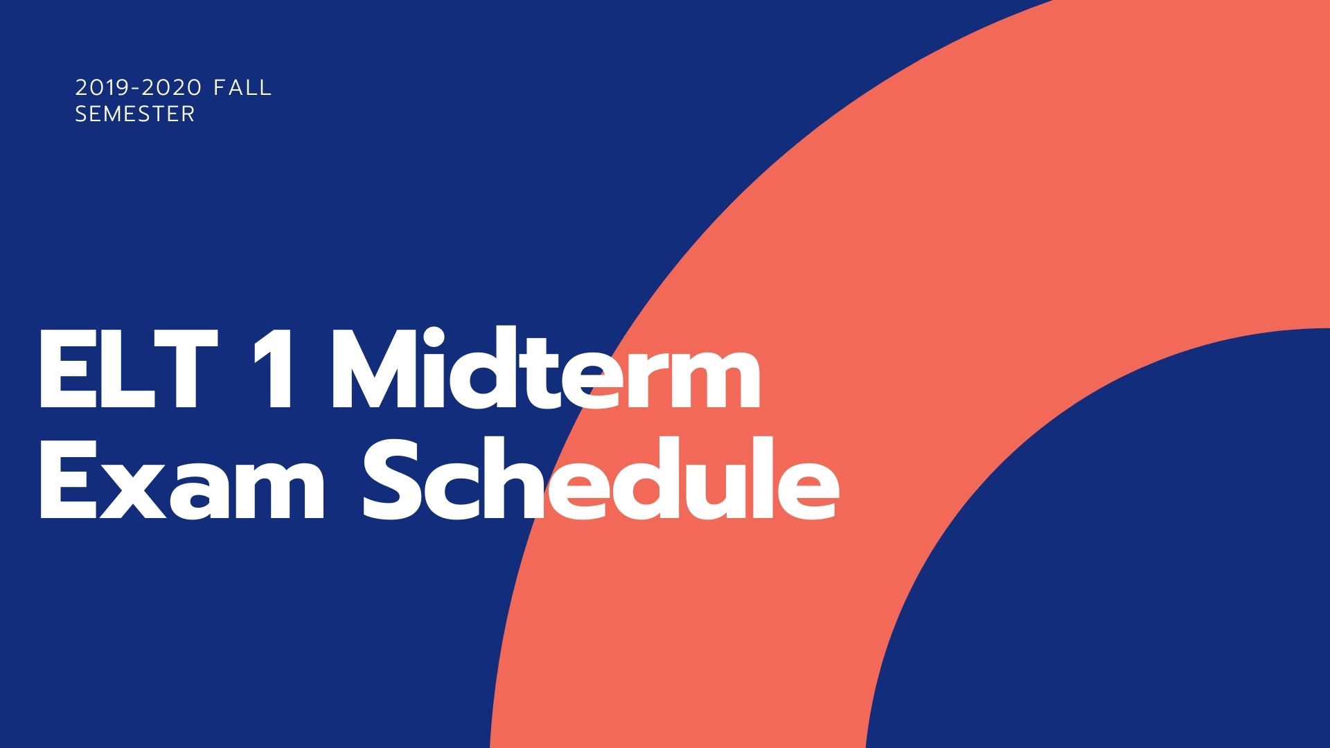 Midterm Exams Schedule TIU Midterm Exams Schedule TIU